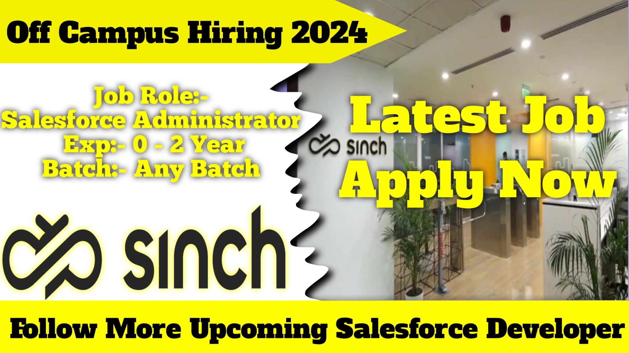 Sinch | Salesforce Administrator | Sinch Off Campus Hiring 2024